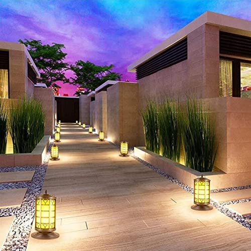 OUUED European Wall Light E27/E26 Column Head Lamp Wall Lamp Waterproof Home Garden Lamp Garden Villa Hotel Door Pillar Lamp