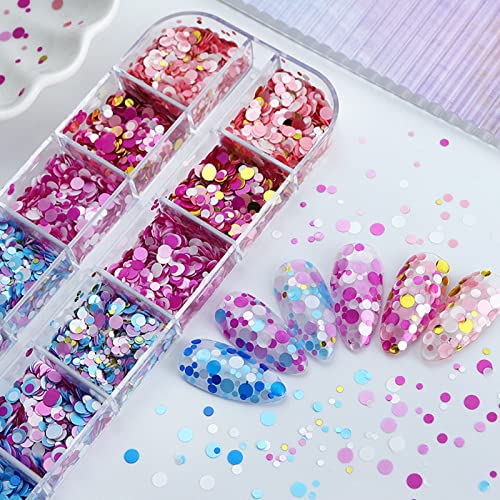 Round Glitter Resin Fillings Flakes Sequins Epoxy Resin Mold Filler for DIY Jewelry Making Nail Art Decor