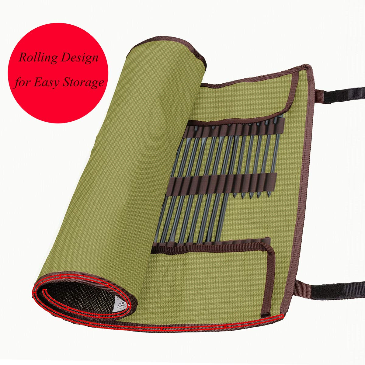 Beefoor Tent Stake Storage Bag, Heavy Duty Oxford Polyester Case for Tent Pegs and Camping Hammer, Pretty Handy to Store All Your Camp Stuff in