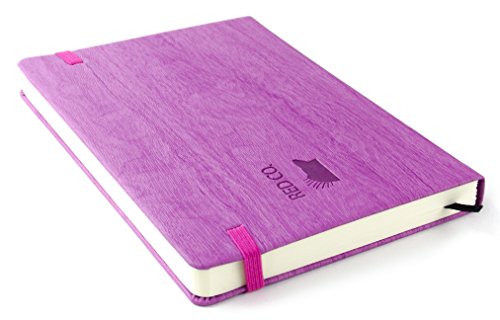 Red Co. 5 x 7 inch Embossed Flower Faux Leather Journal with 240 Lined Pages, Magenta