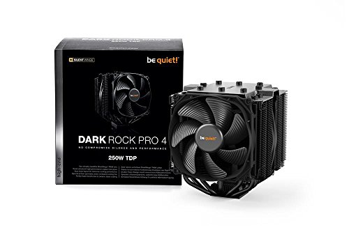 be quiet! Dark Rock Pro 4 250W TDP CPU Cooler | Includes Two Silent Wings PWM Fans | Intel 1700 1200 2066 1150 1151 1155 2011 Square ILM | AMD4 AMD5 | Black | BK022