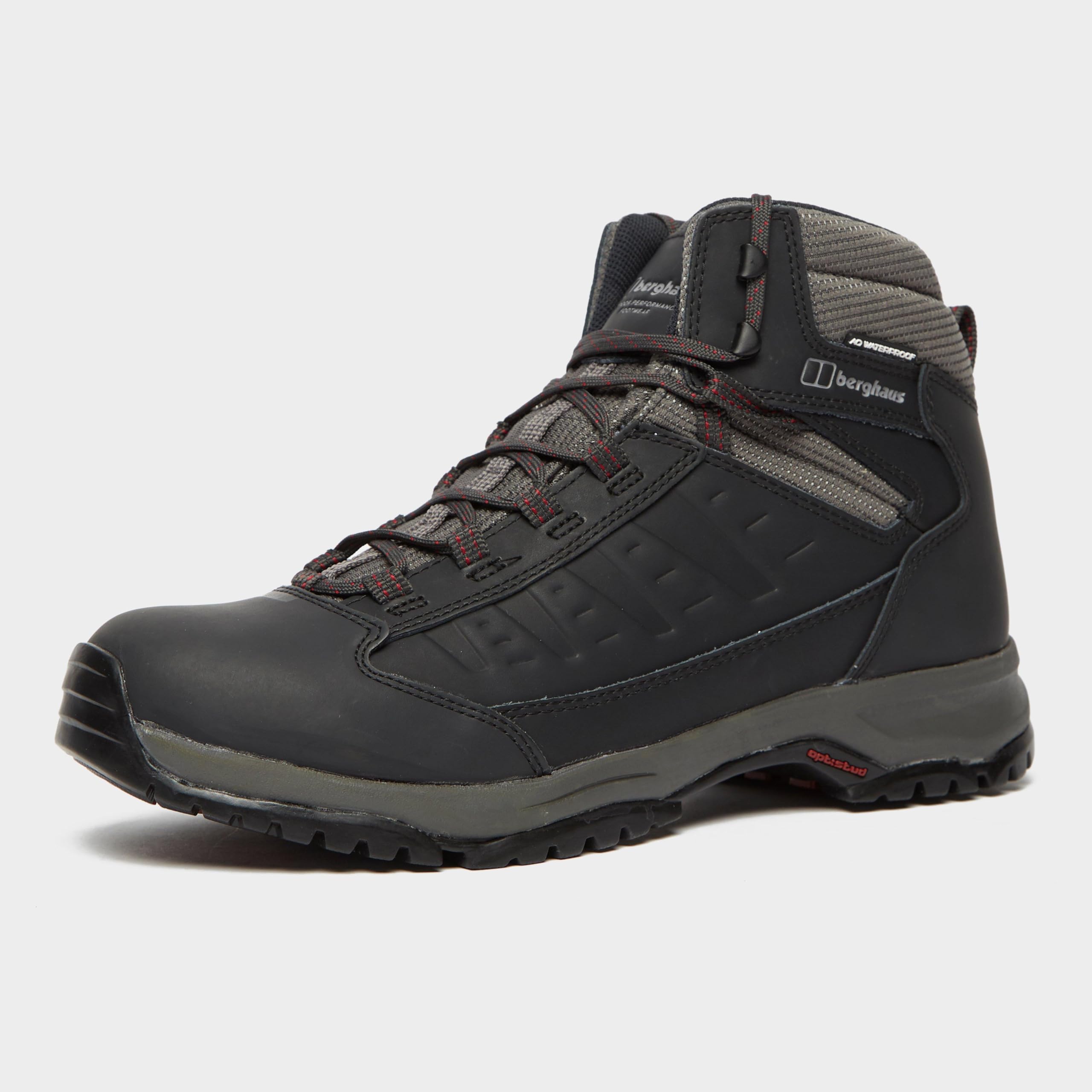 Berghaus Men's Expeditor Ridge 2.0 Waterproof Walking Boots, Black Black Red B59, 9.5