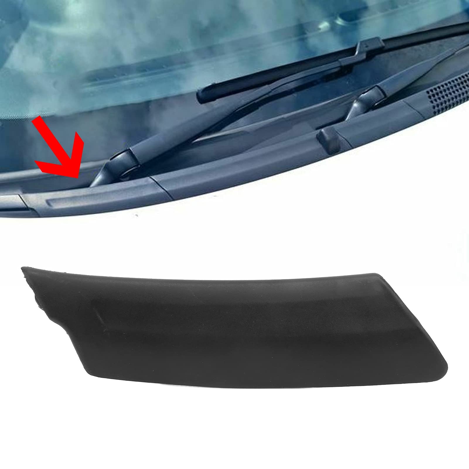 Black Wiper Scuttle Panel Trim, ABS Waterproof Right Windshield Wiper Scuttle Panel Cover Right Wiper Blades Wiper Scuttle Exterior Decor
