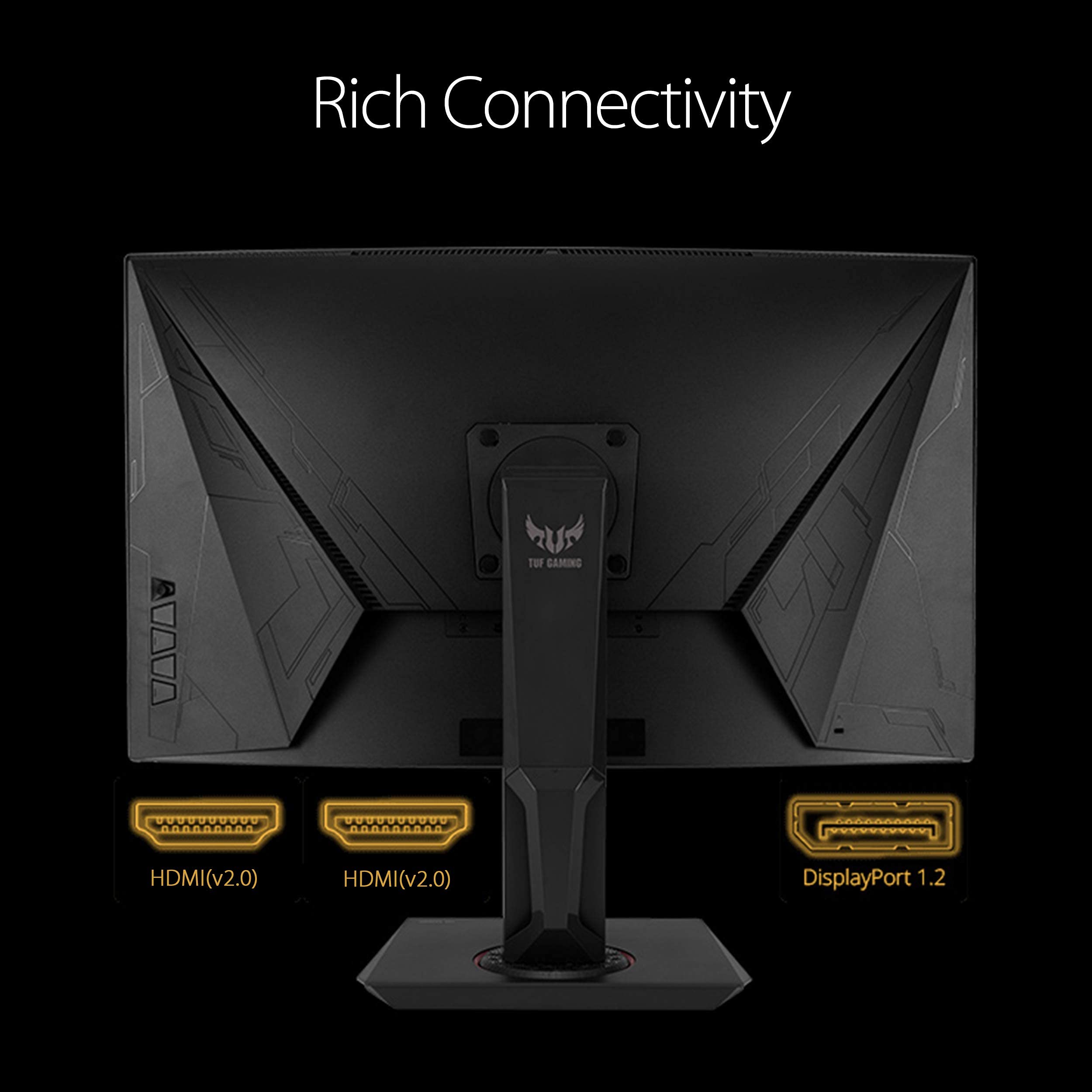 Asus TUF Gaming VG32VQ 32β Curved Gaming Monitor FreeSync HDR Elmb Sync 1440P 144Hz 1ms Eye Care with DP HDMI (Renewed)