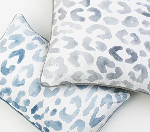 Thro by Marlo Lorenz Miron Cheetah Velvet Throw Pillow, 20" x 20", Gray