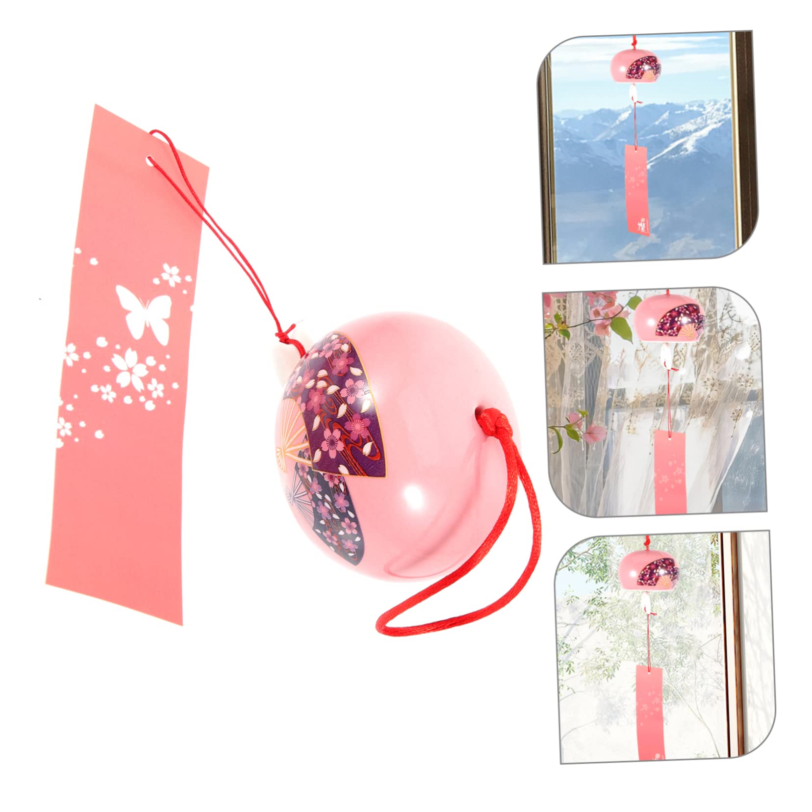 DOITOOL 2pcs Japanese Ceramic Wind Chimes Fengshui Wind Chimes Mount Fuji Wind Chime Japanese Wind Catcher Balcony Pendant Wind Bell Pendant Wind Chime Bell Manual F01 Accessories Ceramics