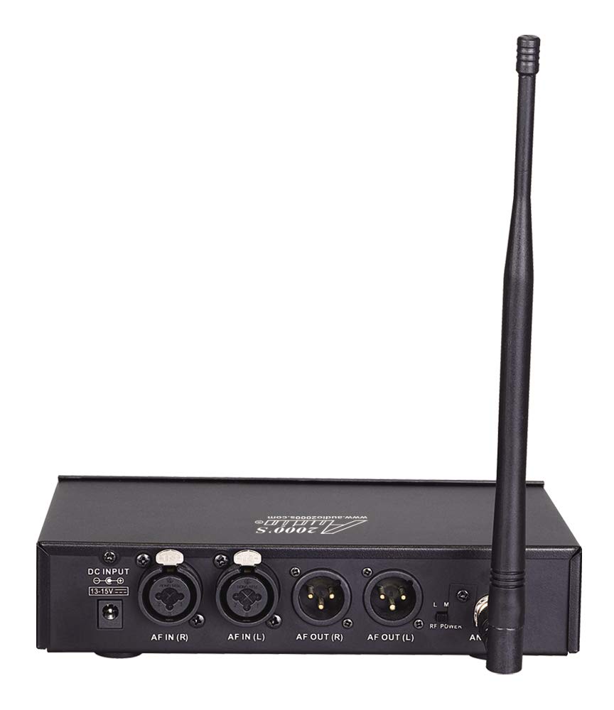 Audio2000'S AWM6308U UHF 100 Selectable Frequency Wireless in-Ear Monitor System with a PVC Carrying Case