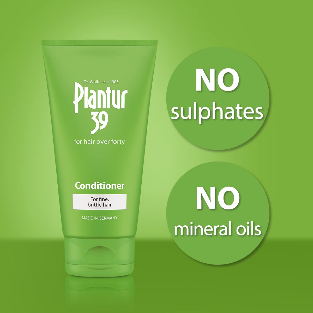 Plantur 39 Phyto Caffeine Women's Nourishing Conditioner 5.07 Fl Oz, for Fine, Thinning Natural Hair Growth, Sulfate Free, Wheat Protein, White Tea Extract