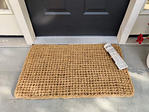 Kempf Rectangle Dragon Coco Coir Doormat, 22-inch by 36-inch, Entrance Mat, Indoor Outdoor, Natural Fiber Mat, Large Size