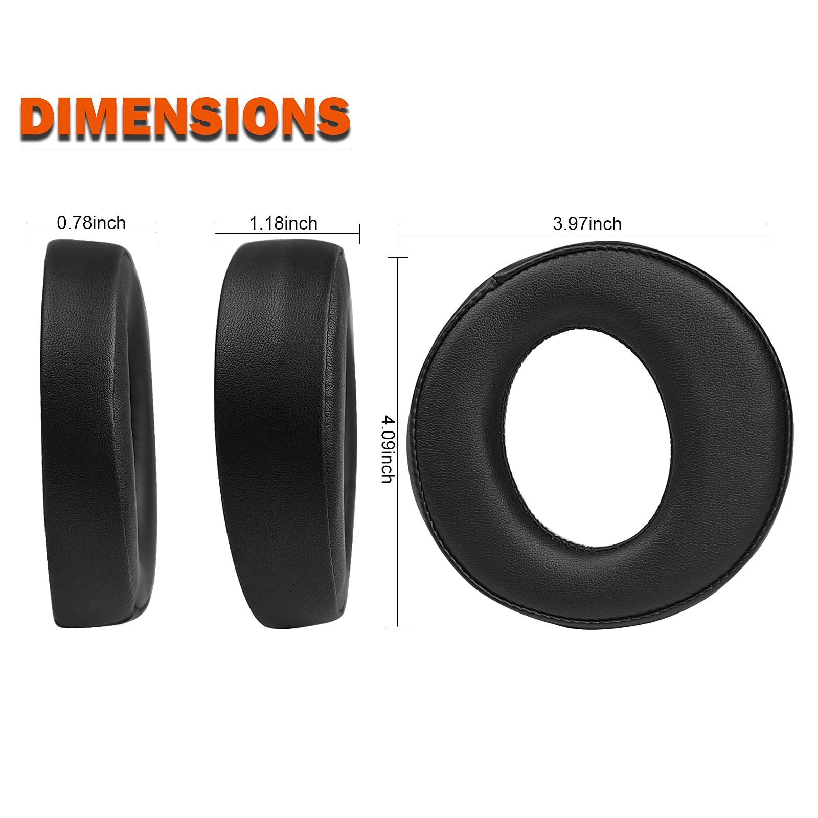 MOLGRIA Replacement Ear Pads, Earpads Cushion Cover for Sony PS3 PS4 Gold Wireless Playstation 3 Playstation 4 Headset CECHYA-0083 Stereo 7.1 Virtual Surround Headset(Black)