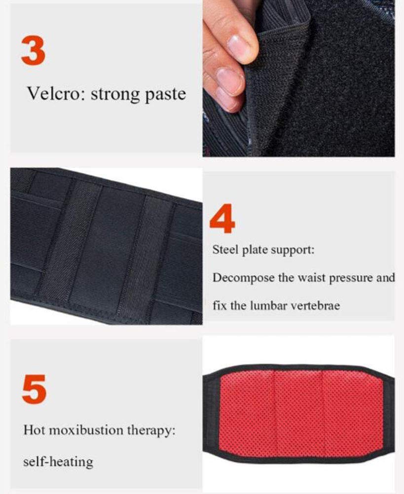 Back Support Belt, Adjustable Self-Heating Magnetic Therapy Belt for Pain Relief and Injury for Men Women,M