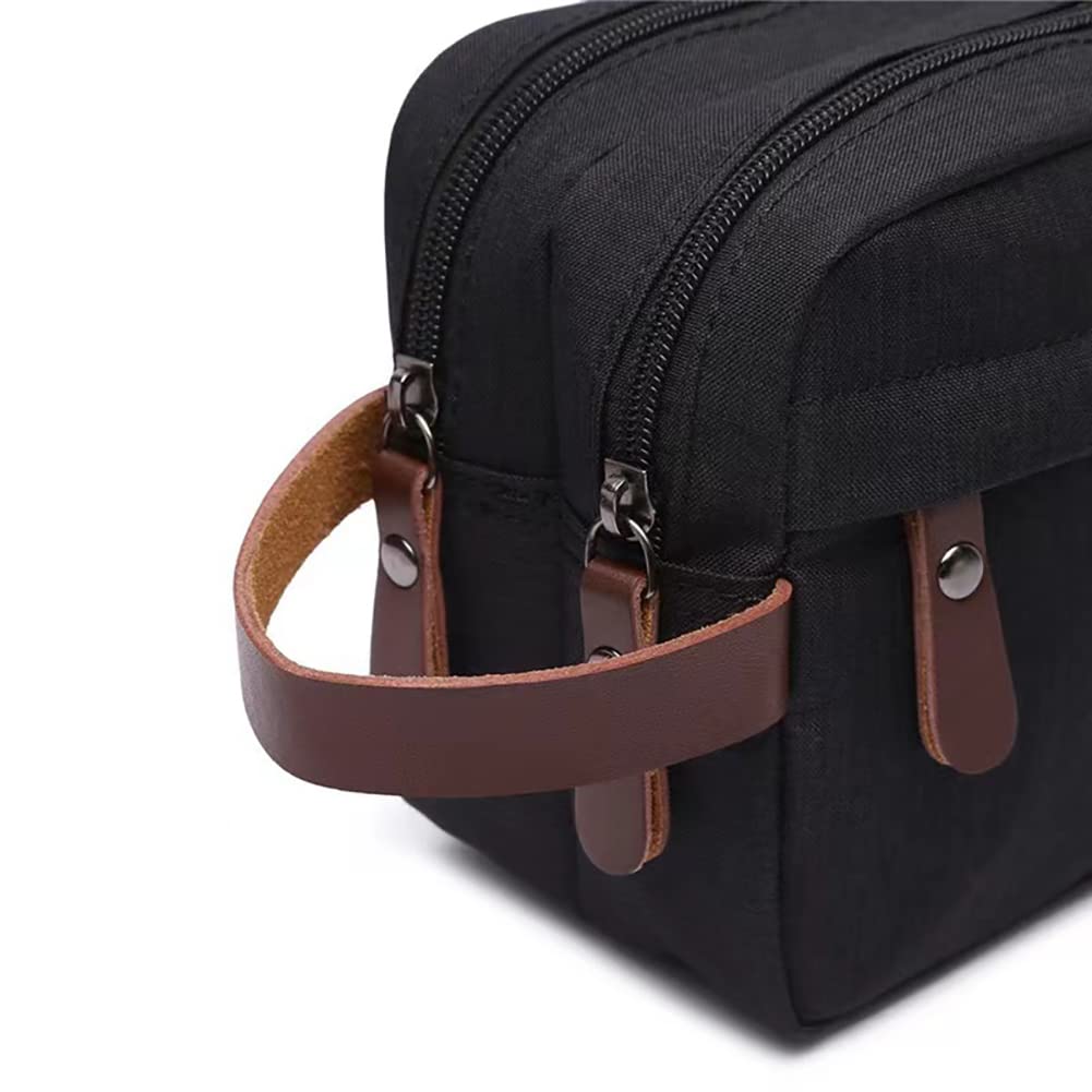 BXNSEN Toiletry Bag for Men, Large capacity waterproof Nylon Travel Toiletry Bag Dopp Kit (black)