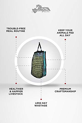 Kensington Slow Feed Hay Bag With Extra-Durable Nylon Straps Designed for Better Digestion, Colic-Free Feeding