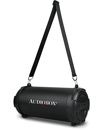 Audiobox Subzooka Boombox Portable Bluetooth Speaker Deep Bass with Radio, FM, USB, AUX, 3" Woofers (Black)