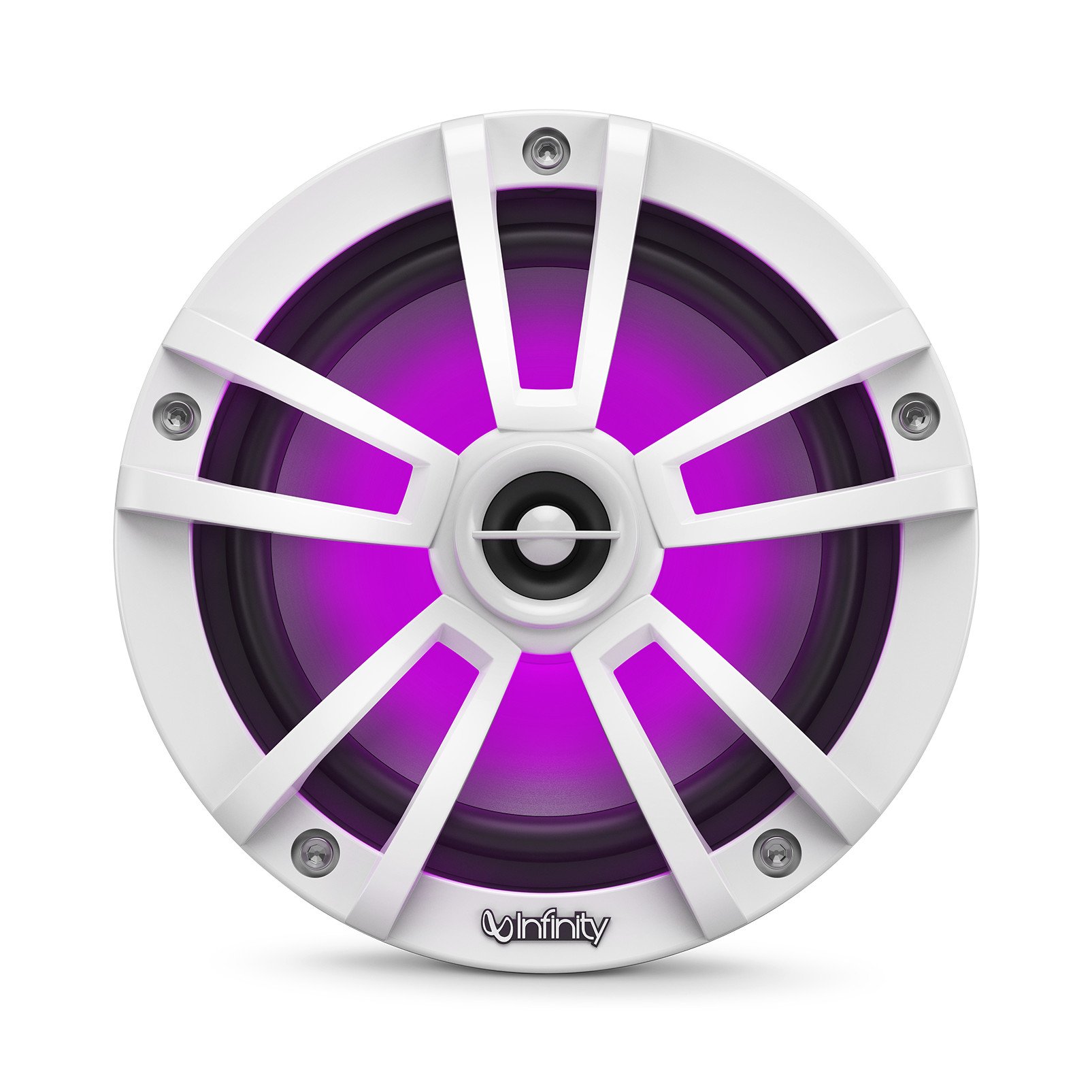 Infinity 622MLW Marine 6.5 Inch RGB LED Coaxial Speakers - White