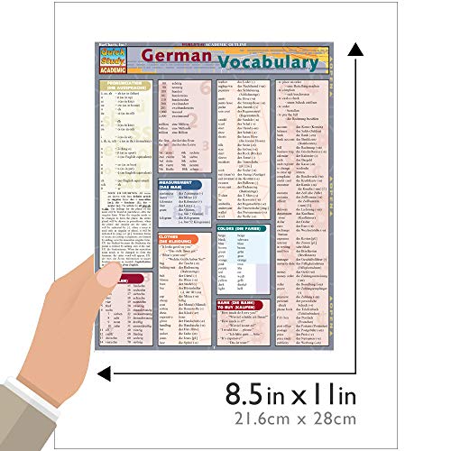 German Vocabulary (Quickstudy Reference Guides - Academic)