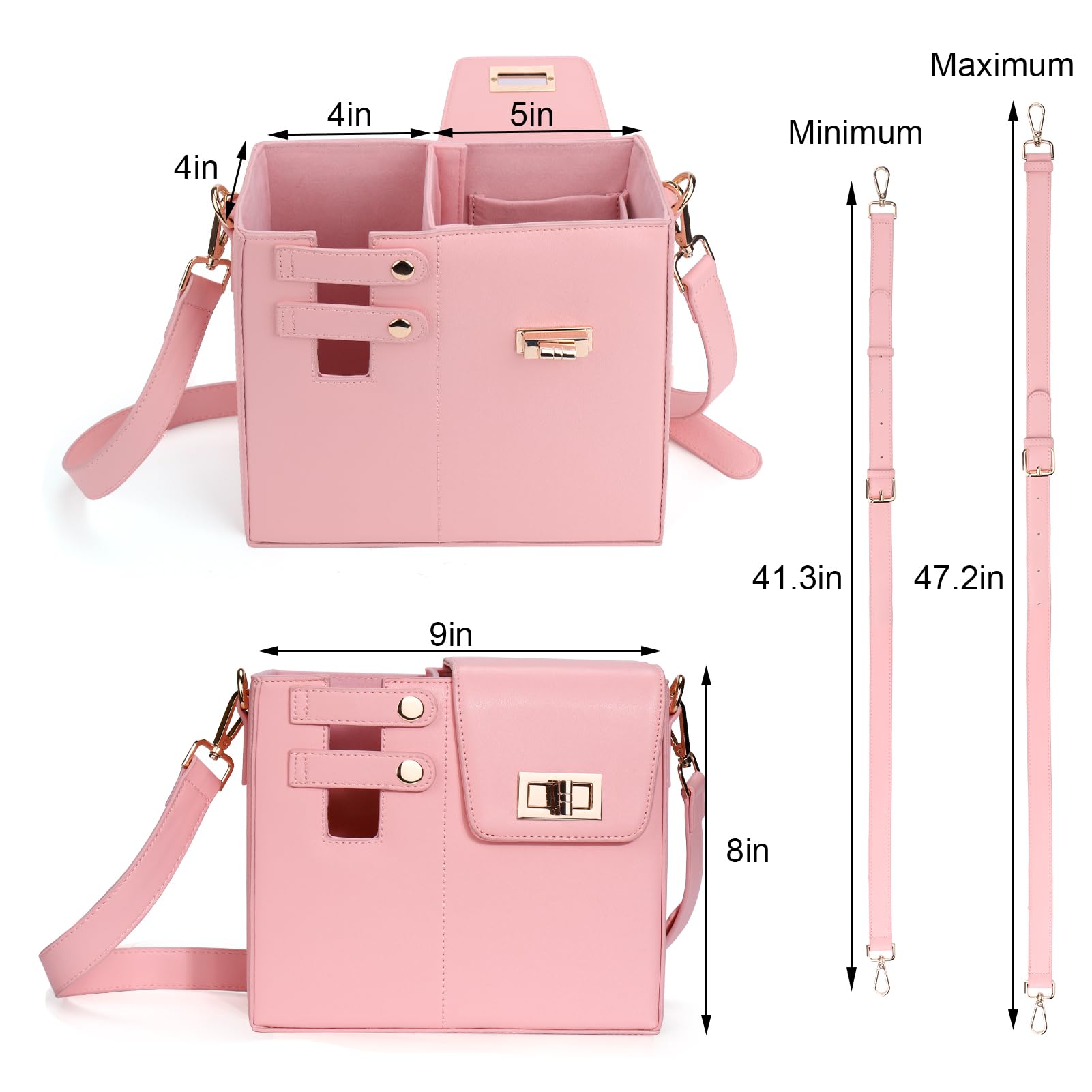 BABORUI Crossbody Cup Holder Bag Compatible with Stanley/Owala/Hydro Flask/YETI/Coffee Cups and Other Most Water Bottles