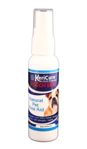 KeriCure As Seen on HSN - Tough Seal Liquid Bandage, 2 Pack, Spray on Wound Care for Dogs, Cats, Pets and Small Animal First Aid, Made in The USA