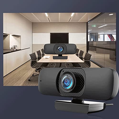 Computer Full HD Webcam, Streaming Autofocus Webcams with Privacy Cover and Flexible Rotatable Clip Webcam for Recording, Calling, Works with Laptop
