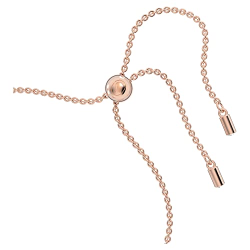 Swarovski Signum bracelet, Swan, White, Rose-gold tone plated