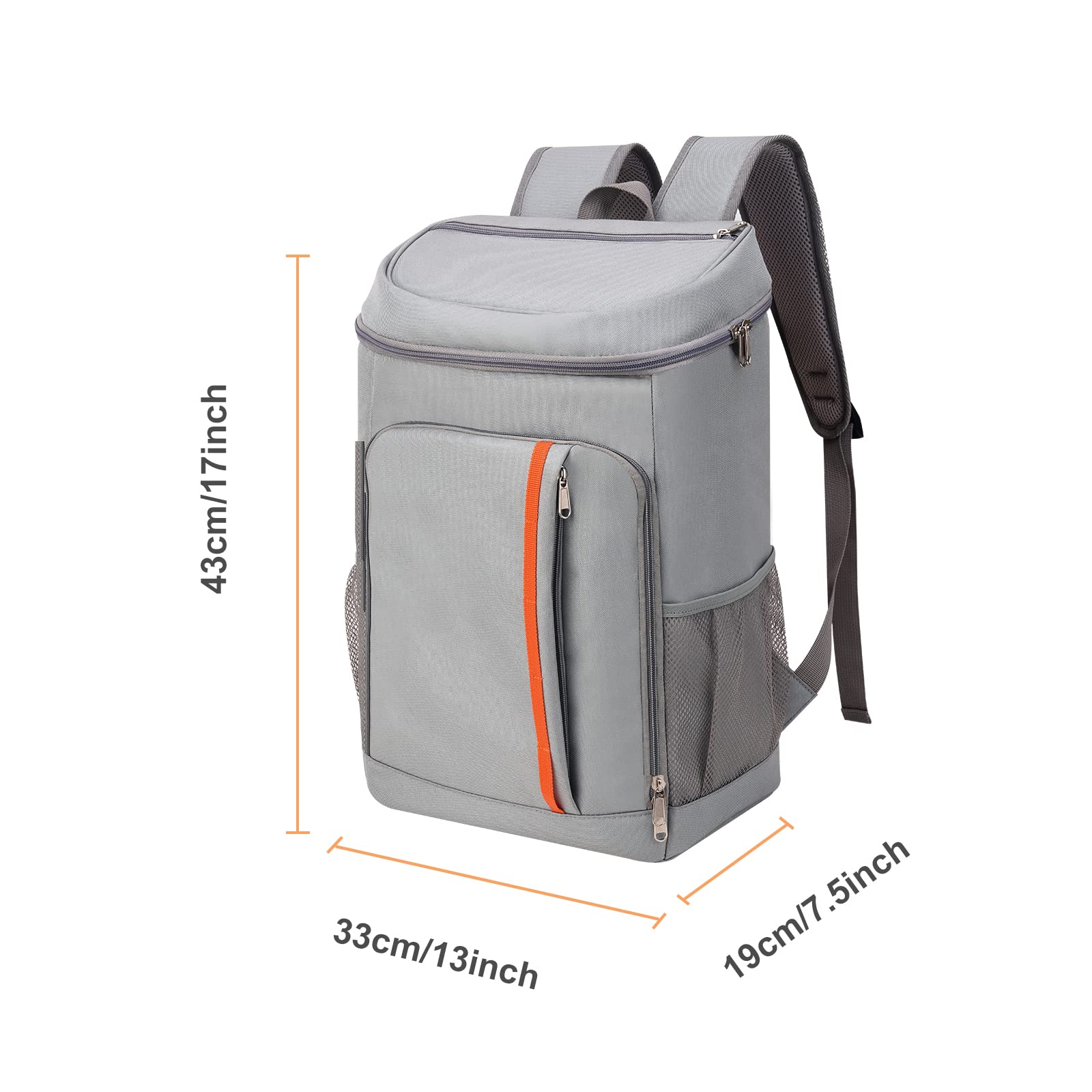Backpack Cooler Leakproof Insulated Waterproof Backpack Cooler Bag,Cooler Backpack Insulated Waterproof 30 Cans, Soft Cooler Bag for Men Women Work, Hiking, Beach, Camping,Picnics