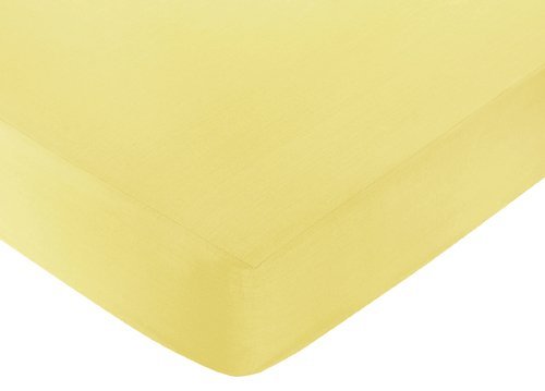 Sweet Jojo Designs Fitted Crib Sheet for Yellow and Gray Chevron Zig Zag Baby/Toddler Bedding - Yellow