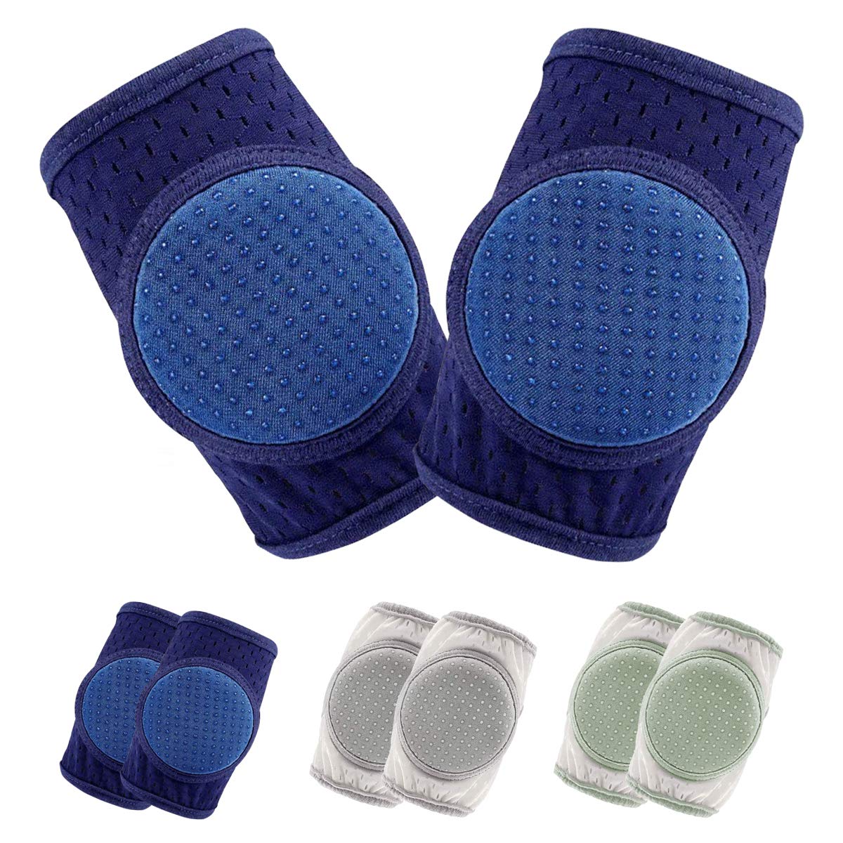 CB Baby Knee Pads for Crawling, Crawling knee pads for babies,Adjustable Anti Slip Breathable for Crawling Toddling(3 Pairs)