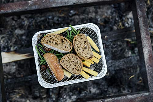 EZGRILL Disposable Charcoal Grill Ideal for Camping and Tailgate Parties -Pack of 2 Small size Portable, Easy To Light, and Convenient charcoal grill Lasts 1.5 hours Grill Anytime, Anywhere