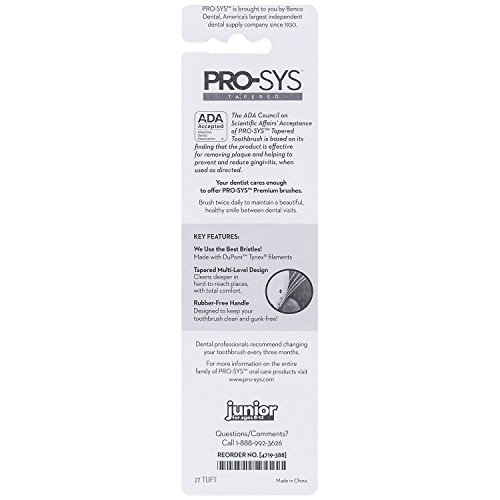 PRO-SYS® Kids Toothbrush (Colorful 4-Pack) - Made with Soft Dupont™ Tapered Bristles (Ages 8-12)