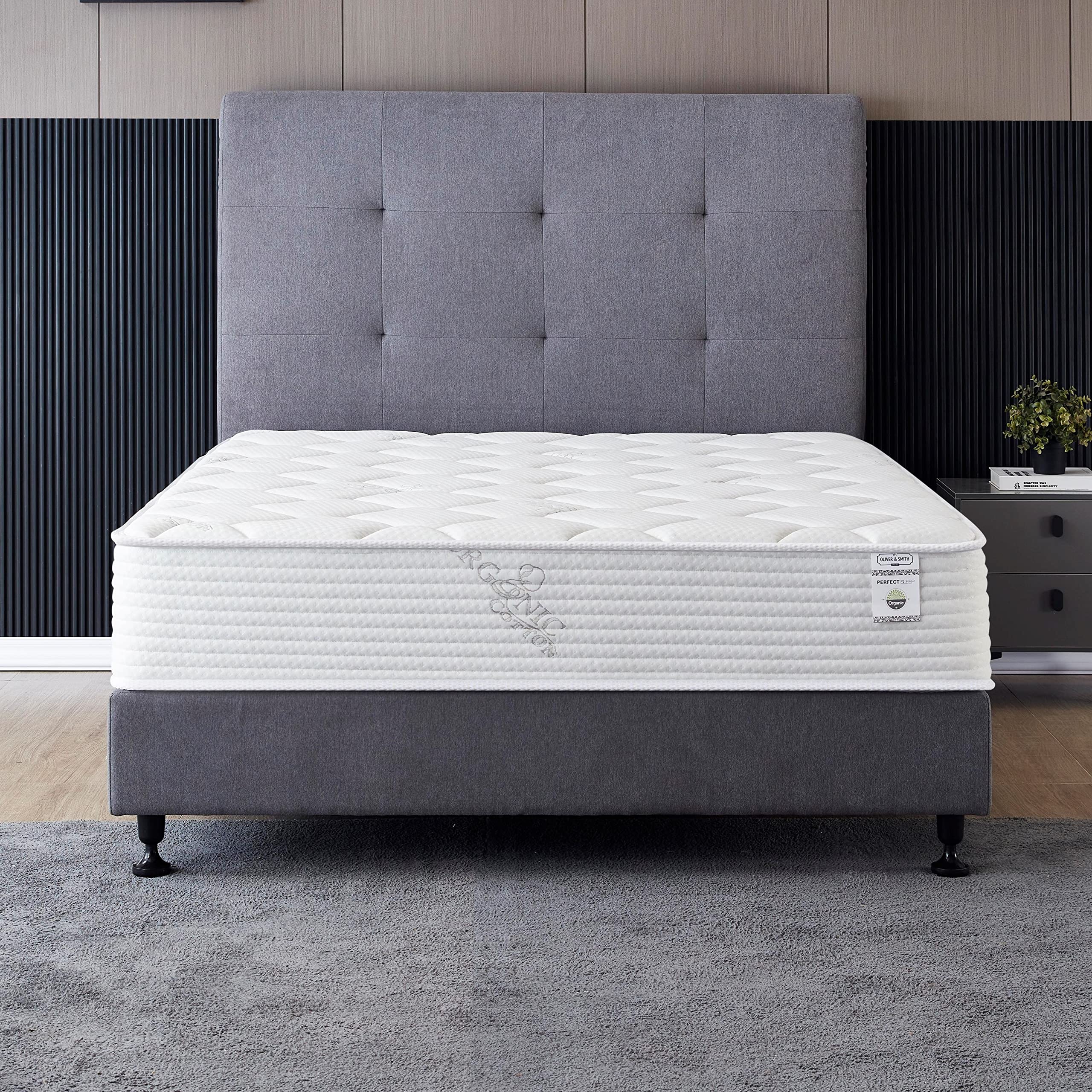 Full Size Mattress - 10 Inch Cool Memory Foam & Spring Hybrid Mattress with Breathable Cover - Comfort Plush Euro Pillow Top - Rolled in a Box - Oliver & Smith