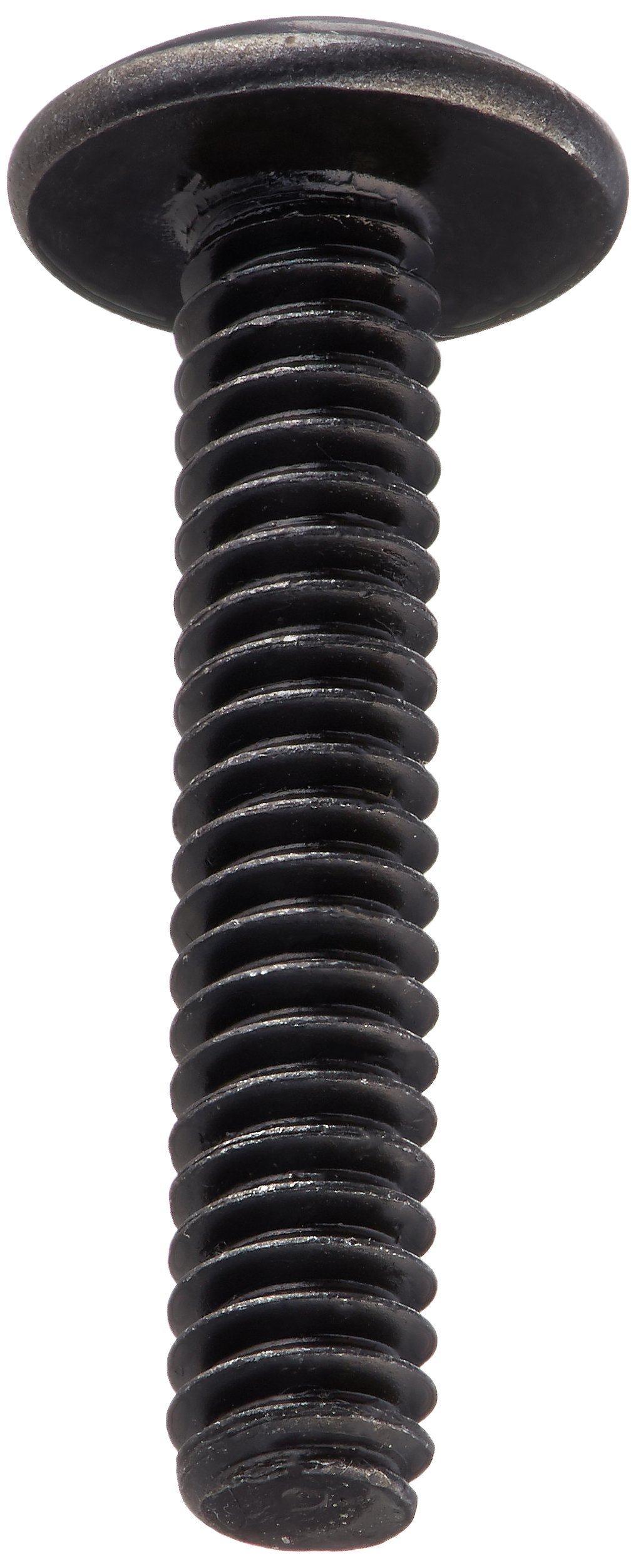 Small Parts 1016MPTB Steel Truss Head Machine Screw, Black Oxide Finish, Meets ASME B18.6.3, #2 Phillips Drive, #10-24 Thread Size, 1" Length, Fully Threaded, Imported (Pack of 100)