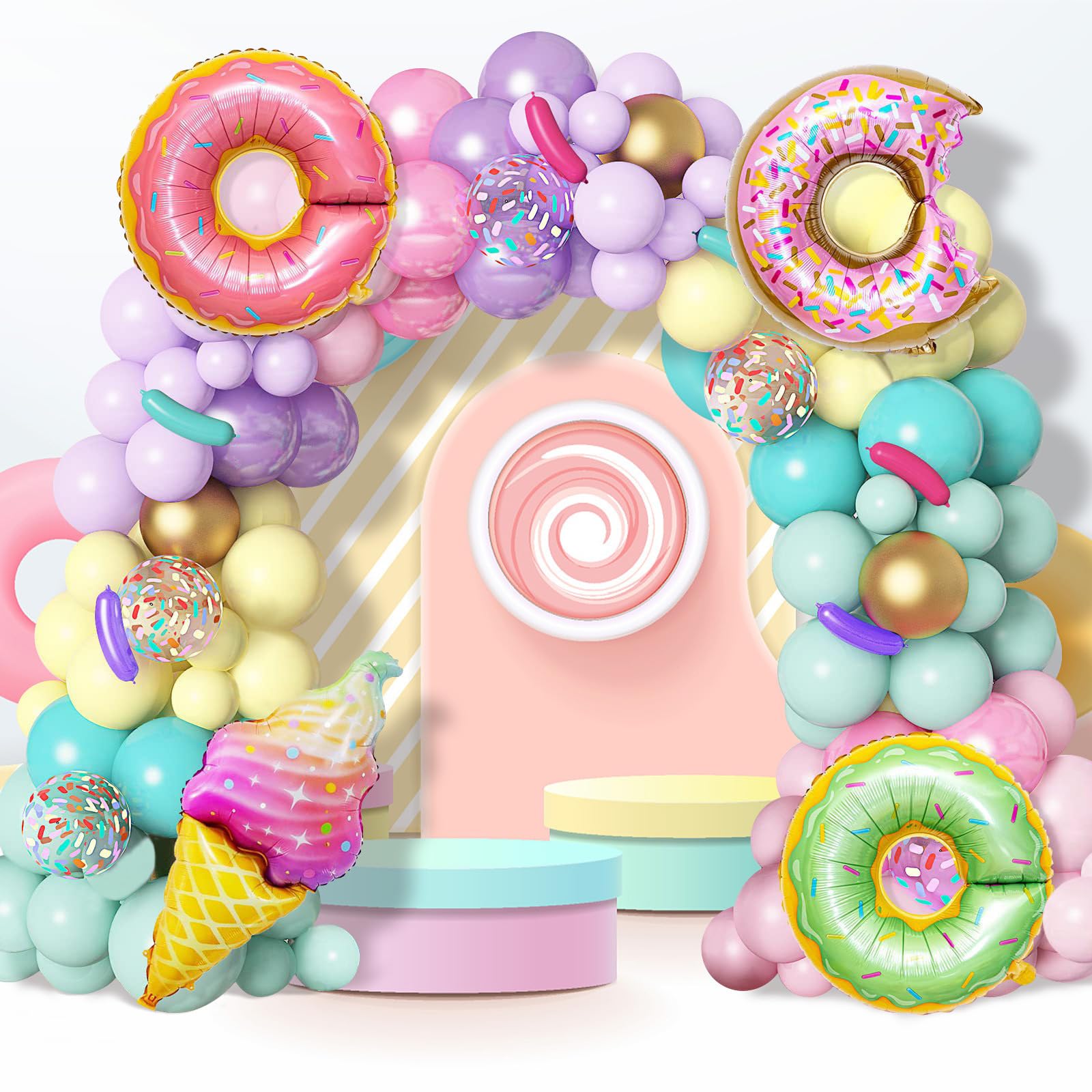 Balloon Arch Kit with Adjustable Balloon Arch Stand with 30 Balloon Clips Large Size Balloon Arch Backdrop 8.2ft+4.9ft For Wedding Baby Shower Birthday Graduation Party Decorations