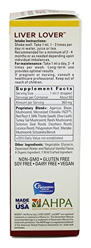 BIORAY Daily Liver Lover - 2 fl oz - Supports The Liver & Adrenals - Non-GMO, Vegan, Gluten Free