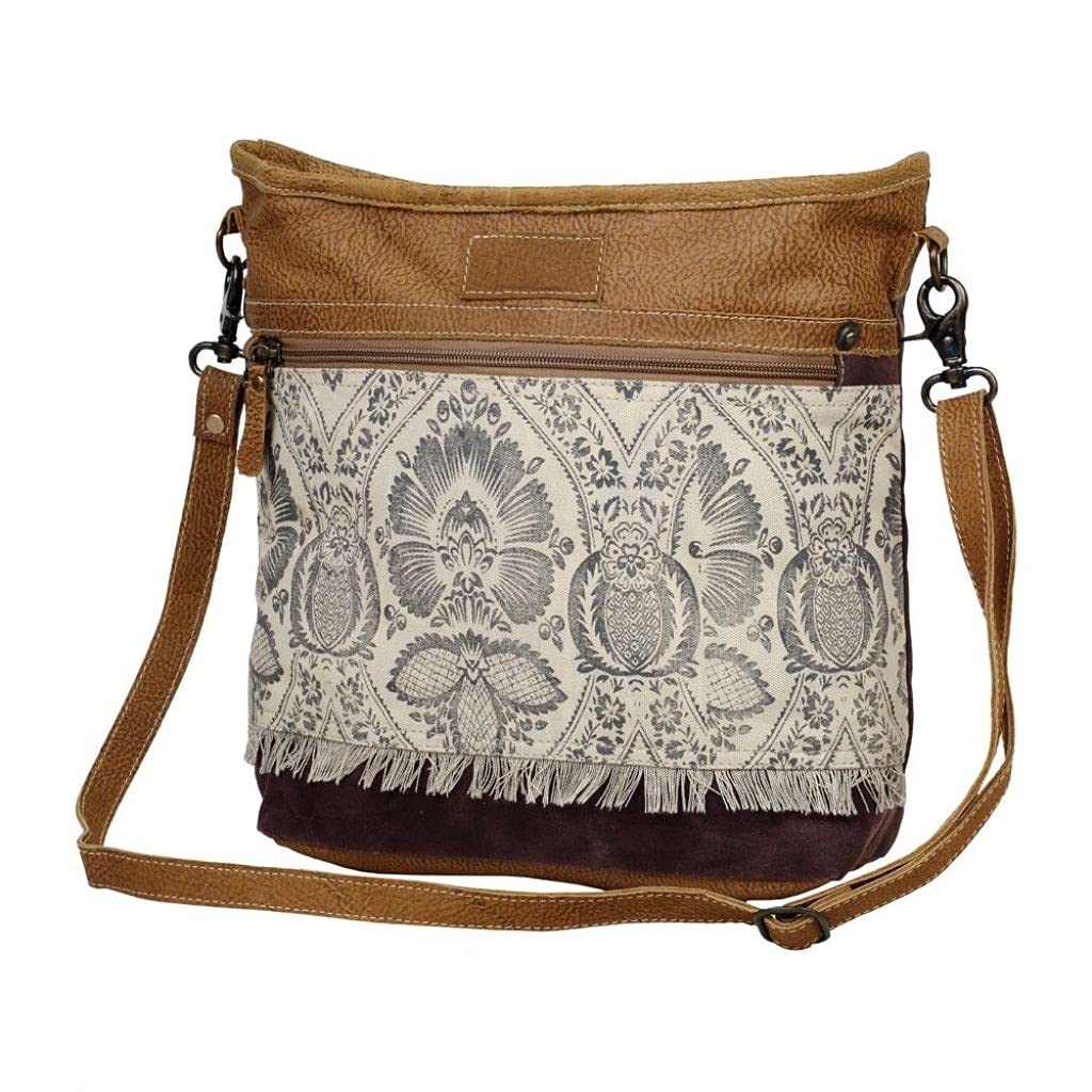 Myra Bag female Brandish Shoulder Bag Upcycled Canvas & Leather S-2656