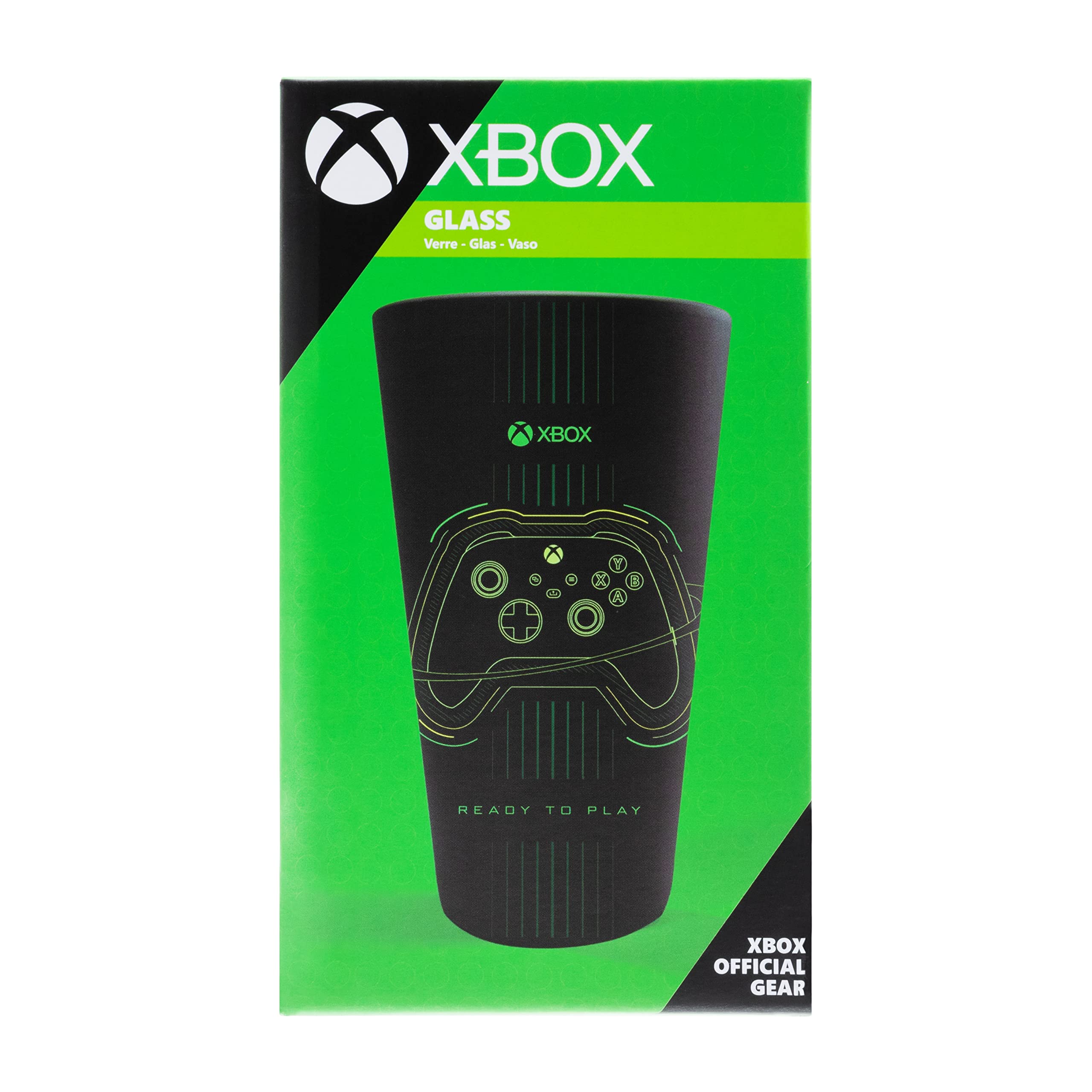Paladone XBOX Drinking Glass - Officially Licensed Gaming Merchandise,415 milliliters
