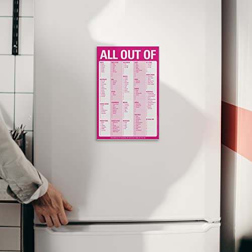Knock Knock All Out Of Pad Grocery List Note Pad, 6 x 9-inches (Pink)