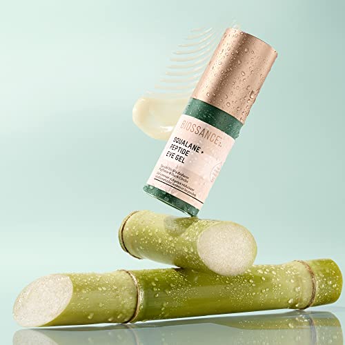 Biossance Squalane + Peptide Eye Gel. Reduce Dark Circles and Puffiness, Improve Fine Lines and Hydrate with Niacinamide and Peptides (0.5 ounces)
