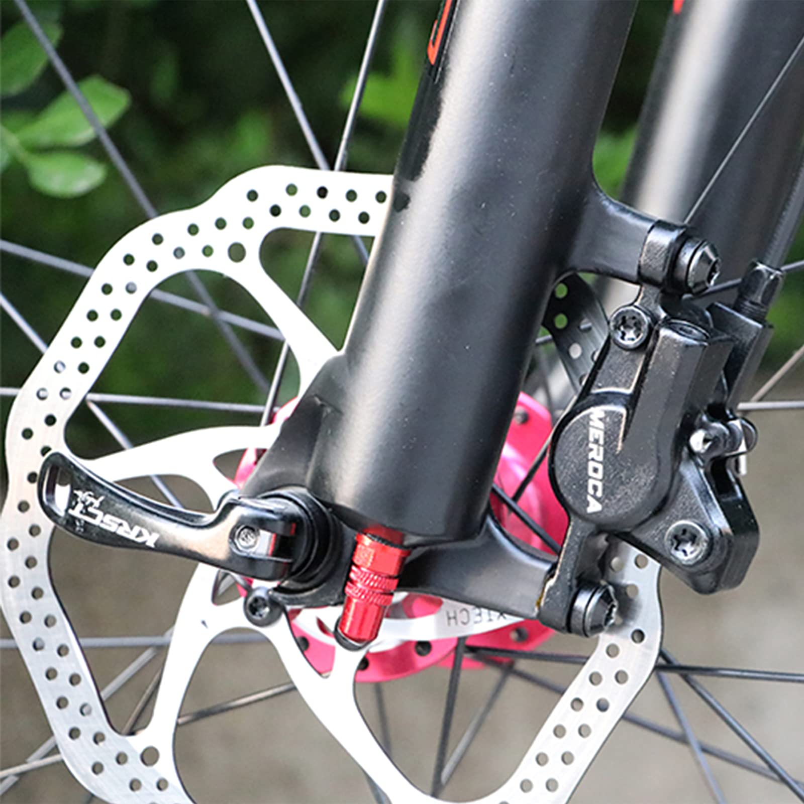Bicycle Disc Brake Kit, MTB Hydraulic Disc Brakes Set with Calipers Left Front 800mm Right Rear 1400mm Hydraulic Brake Set for Mountain Bike, MTB, Ebike, Scooter