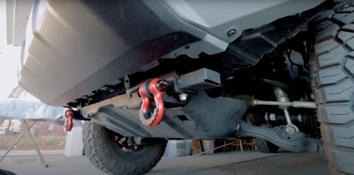 Front Demon Tow Hook Brackets with 3/4in Shackle D Rings Compatible with Fits for Toyota Tacoma 2009-2023