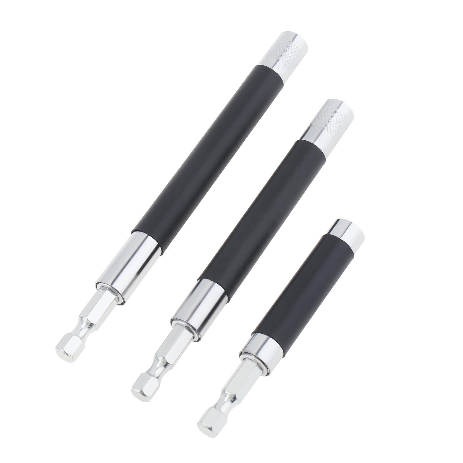 ChgImposs 3pcs/set Scalable Magnetic Screw Drive Guide Drill Bit Tip Holder Screwdriver Bit Holder Extension Bar Adapter, Drill Bit Guide Rod Adapter