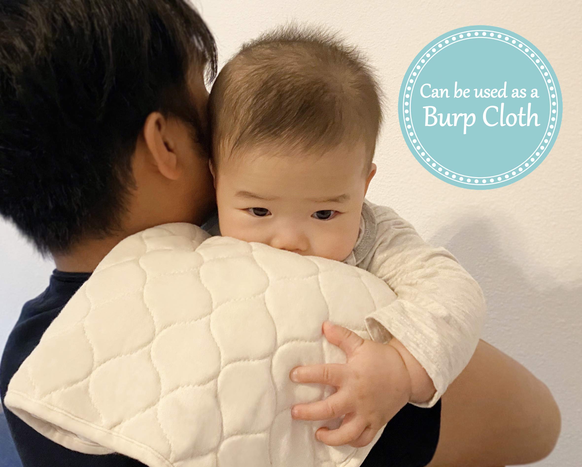 TL Care Waterproof Quilted Playard Changing Table Pads Burp Cloth Made with Organic Cotton 2-Count Natural Color