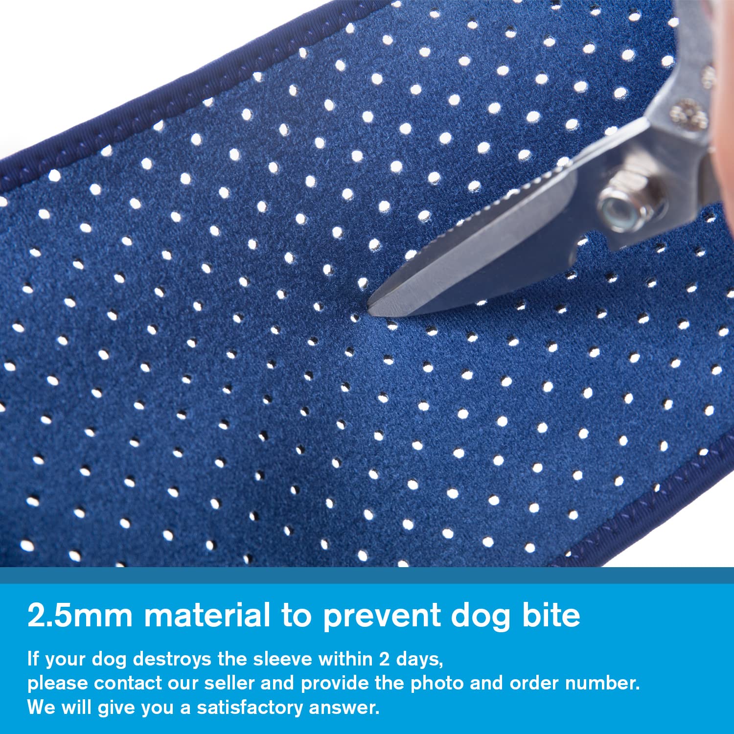 Coodeo Dog Recovery Sleeves, Cone Collar Alternative, Abrasion Resistant Dog Recovery Suit, Washable 2.5mm Thick and Waterproof, Pet Wounds Prevent Licking, Bite, Keep Dry (2XL, Blue)