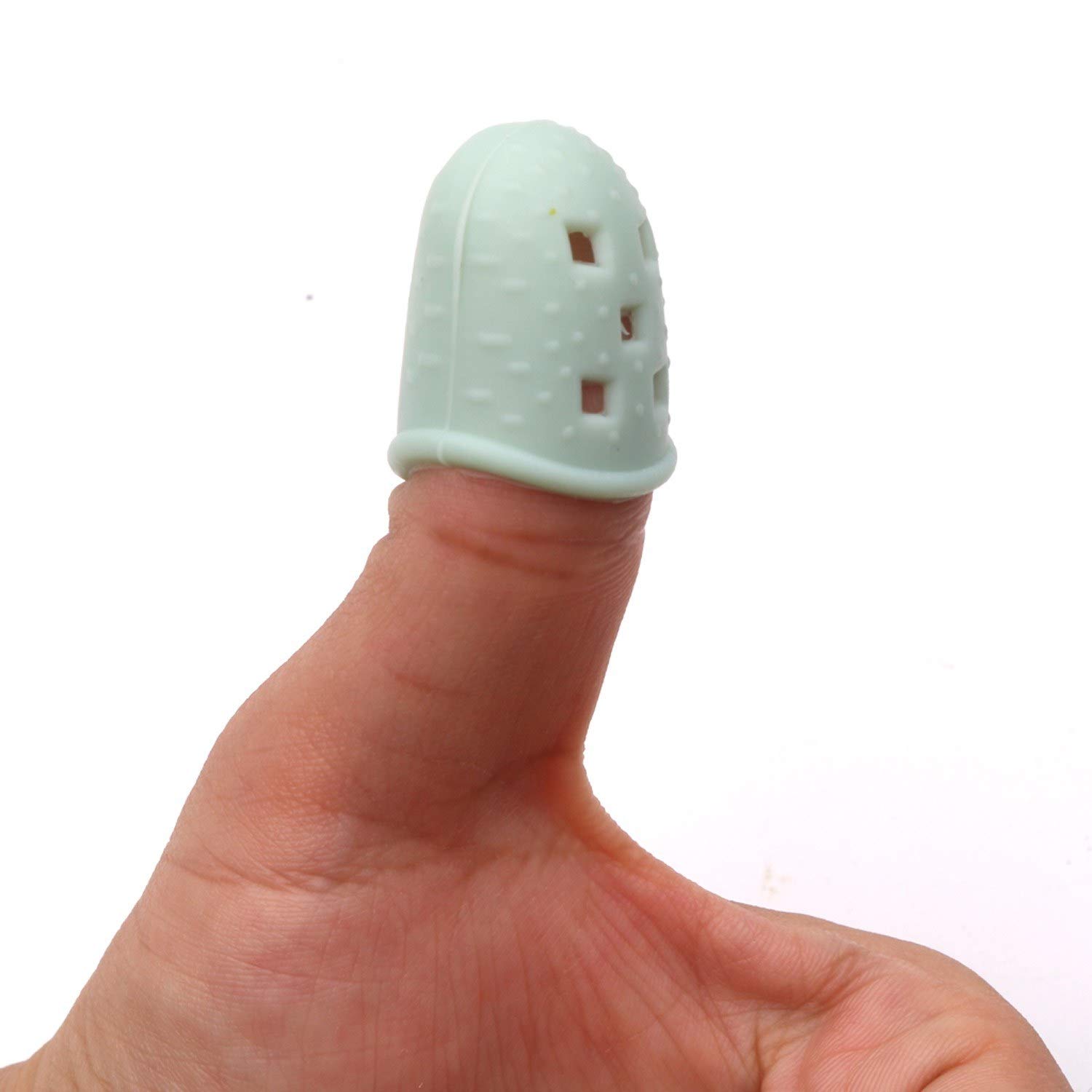 Joyshopping 2pcs Kalimba Silicone Finger Fingertip Protectors for Kalimba Beginners Starters Green Large