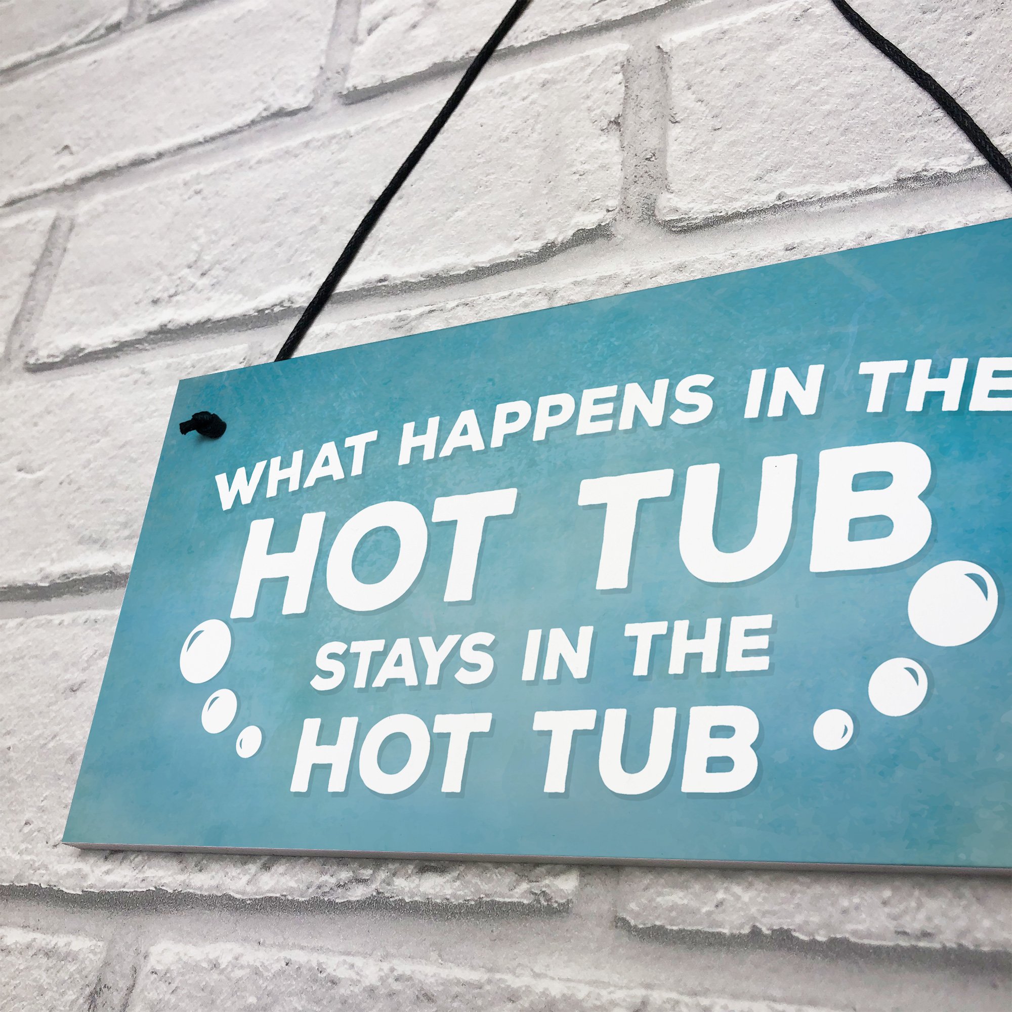 Hot Tub Novelty Funny Garden Hanging Wall Plaque Shed Jaccuzi Home Decor Sign