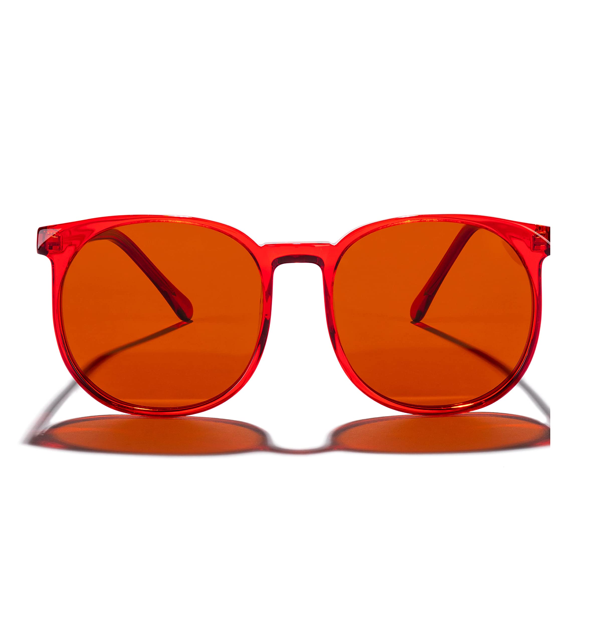 BluBlocker, Red McGill Sunglasses with Polarized Scratch Resistant Lens | Blocks 100% of Blue Light and UVA & UVB Rays | Retro | Gender Neutral - for Men, Women & Everyone | 1991K |
