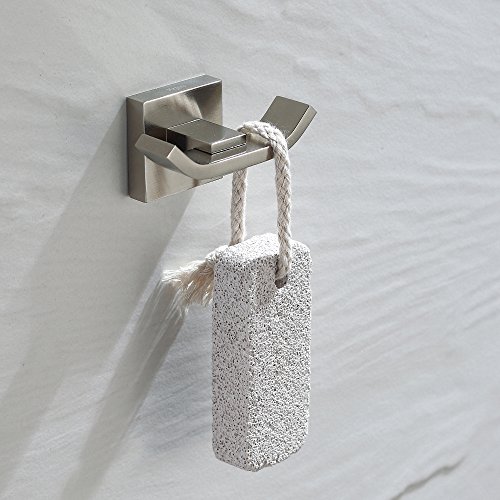 Kraus KEA-14401BN Aura Bathroom Accessories - Double Hook Brushed Nickel
