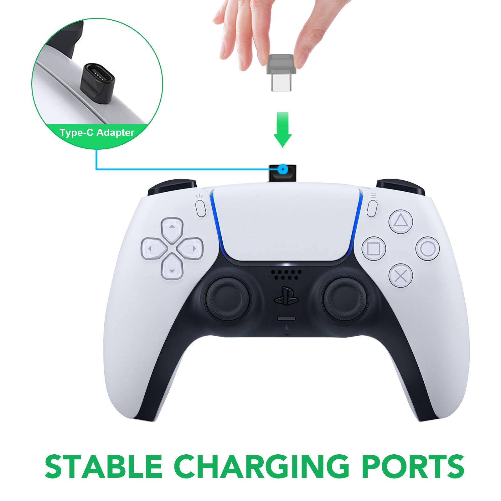 BEJOY Dual Controller Charger for PS5 / Xbox Series S & X/Nintendo Switch/Xbox Elite 2 Controllers, Multifunctional Charging Station for Playstation 5, Dual USB Fast Charging Dock