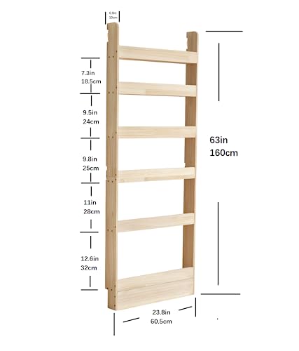 Heehee Solid Wood Bookshelf Bookcase Book Shelf Organizer for Books, Toy Storage Bookshelf Rack Wall for Kids and Adults (Width 23.6in (60CM))