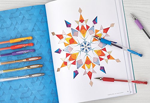 uni-ball 2004053 Gel Pens, Ultra Micro (0.38mm) & Medium (0.8mm) Points, Assorted Colors, 12 Count