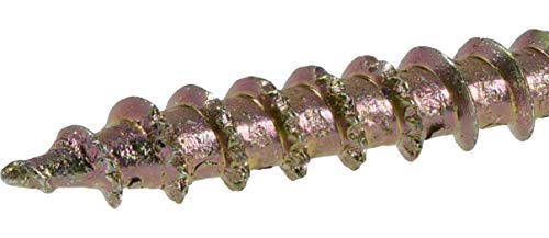 Power Pro 48581 Wood Screws, #8 x 2 Premium, Star Drive Indoor Cabinet Screws, Gold Yellow Zinc, 1lb Box